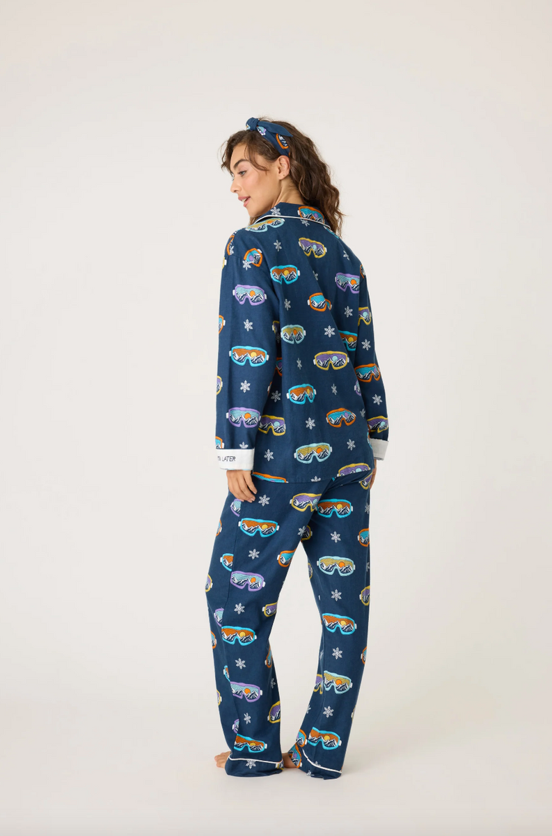 PJ SALVAGE - Ski You Later Flannel PJ Set - RPFLPJ NAVY – The